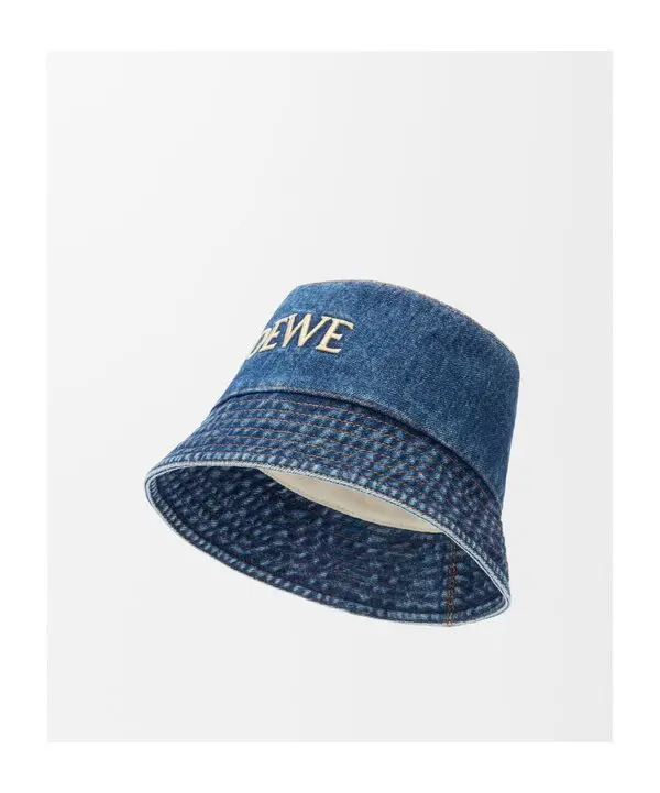 Loewe Denim Bucket Hat - Blue