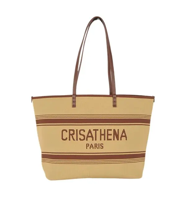 CRISATHENA Large Double Handle Shoulder Bag