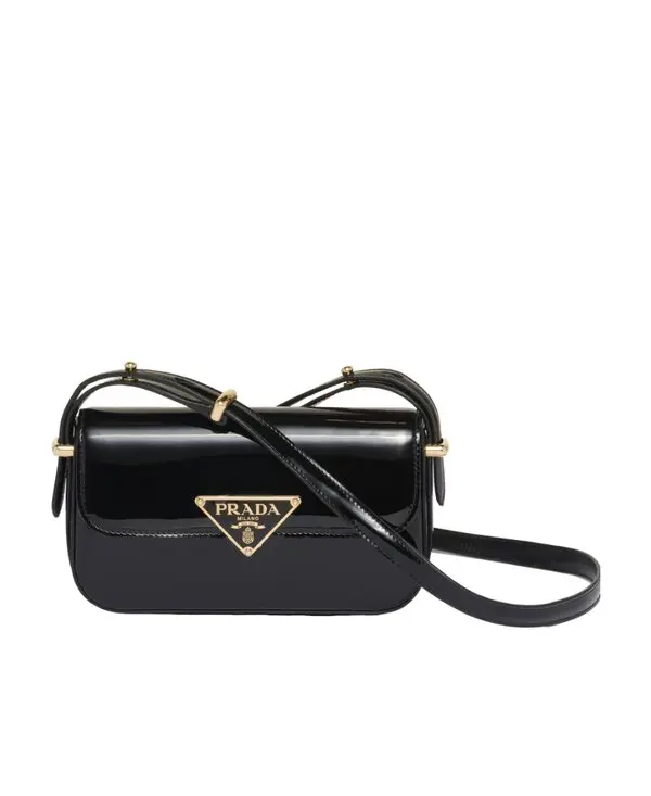 Prada Logo-plaque Foldover Top Shoulder Bag