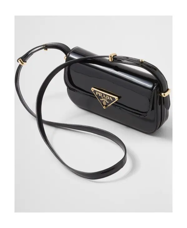 Prada Logo-plaque Foldover Top Shoulder Bag