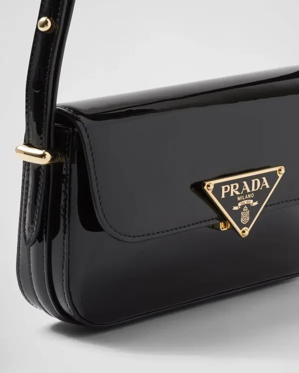 Prada Logo-plaque Foldover Top Shoulder Bag