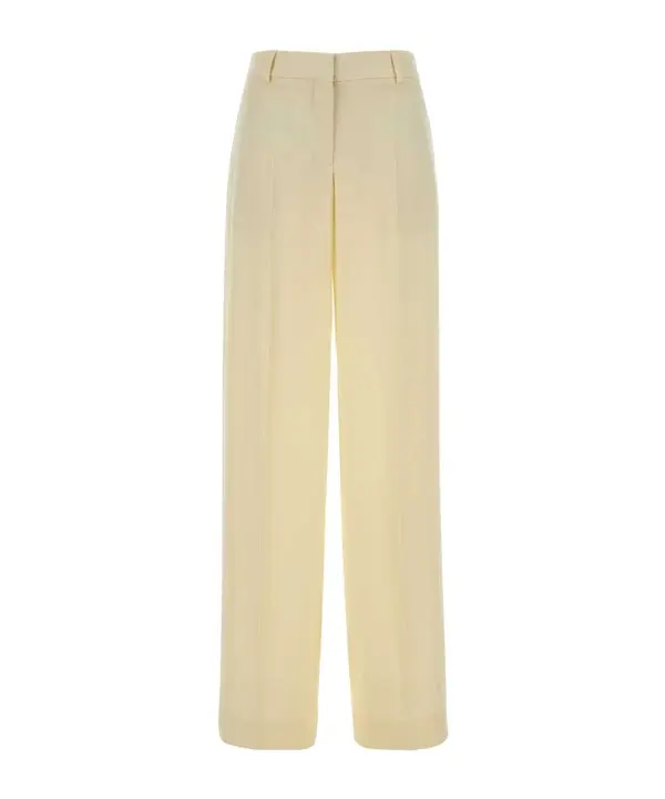 Stella McCartney Pleated Straight Leg Trousers - Nude
