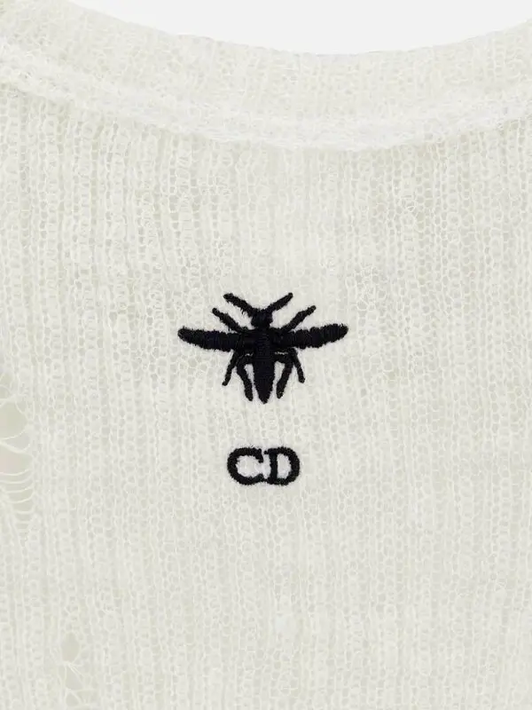 Dior Embroidered Bee Logo Tank Top
