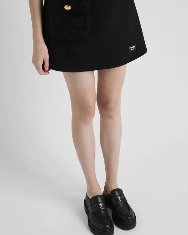 Prada Triangle-logo Slip-on Loafers - Black