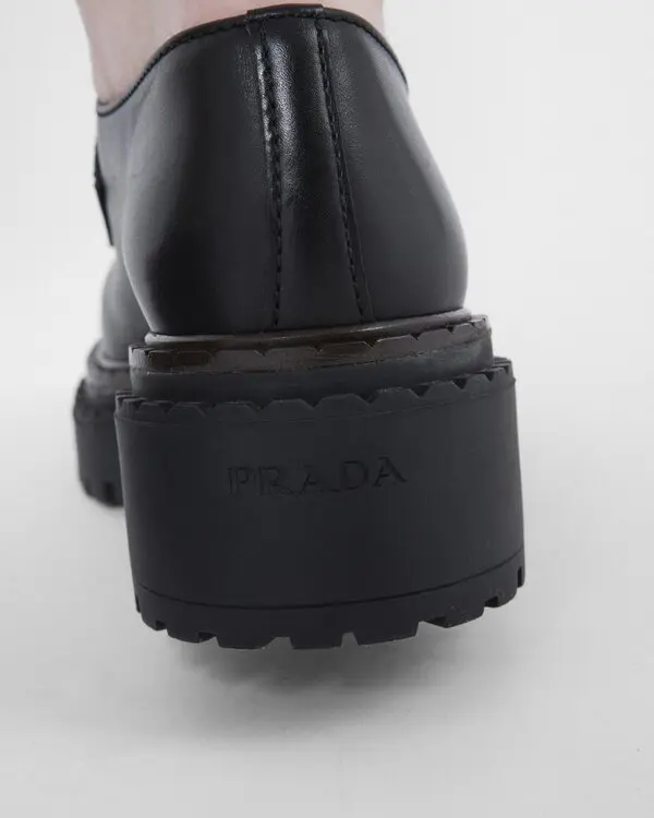 Prada Triangle-logo Slip-on Loafers - Black