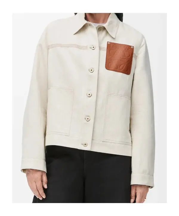 Loewe Asymmetrical Hem Jacket With Side Ties - White
