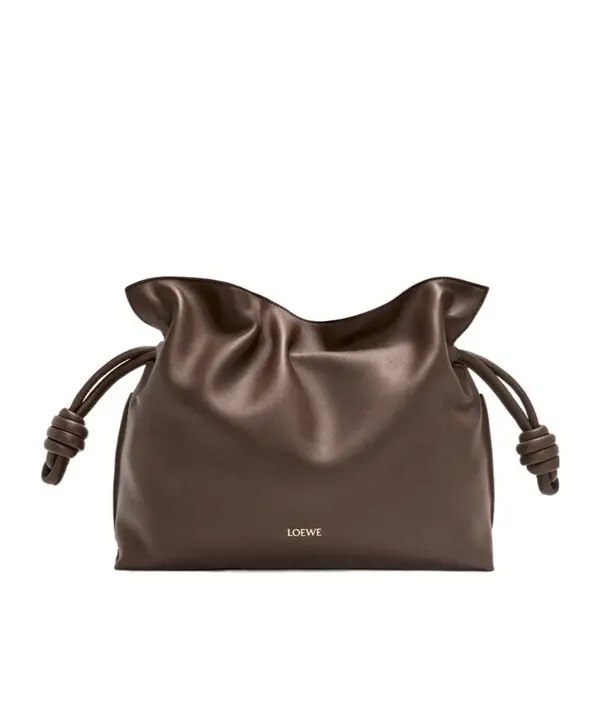 Loewe Medium Flamenco Clutch Bag - Brown