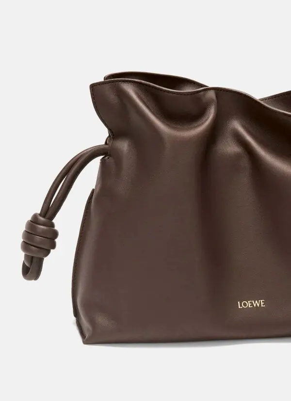 Loewe Medium Flamenco Clutch Bag - Brown