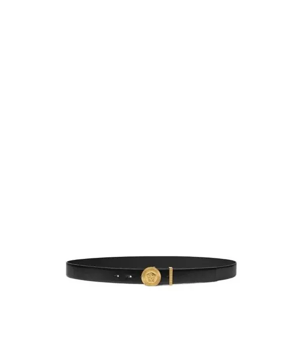 Versace Medusa Logo Buckle Belt - Black