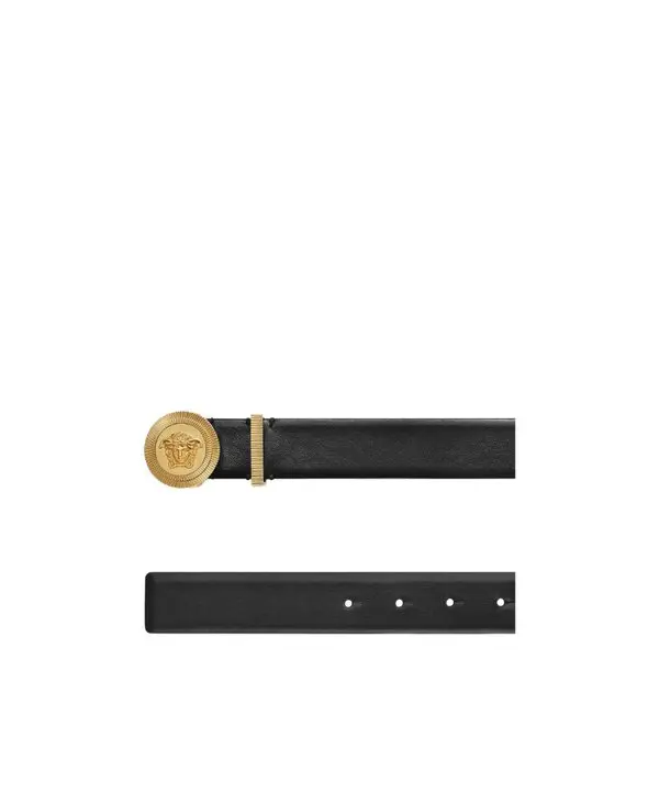Versace Medusa Logo Buckle Belt - Black