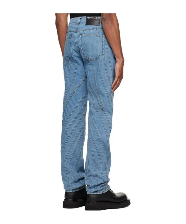 MUGLER Panelled Denim Jeans