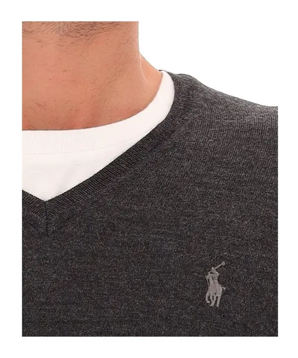 Polo Ralph Lauren V-neck Jumper With Embroidered Pony