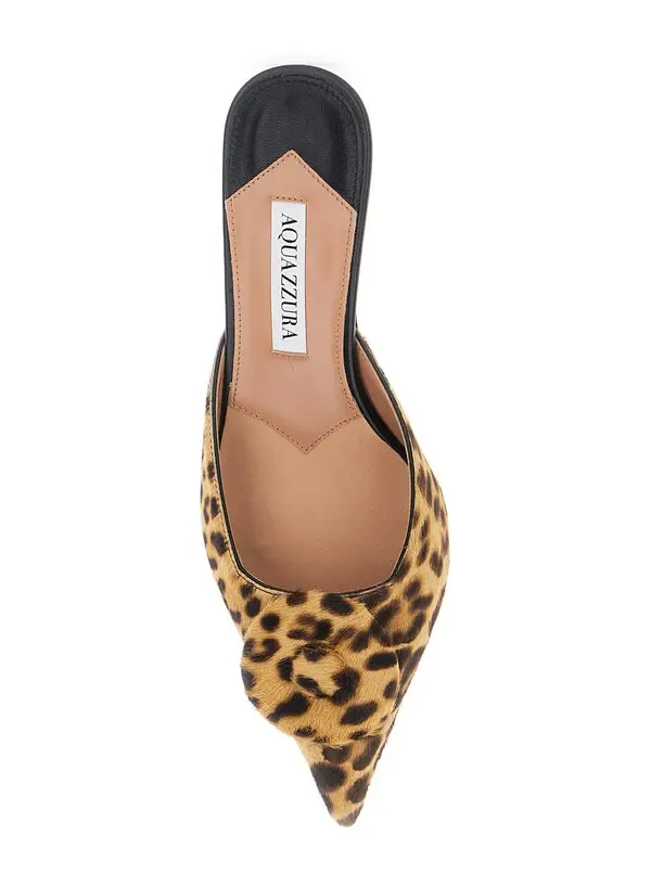 AQUAZZURA The Hood Bow Mid Heel Mules - Multicolor