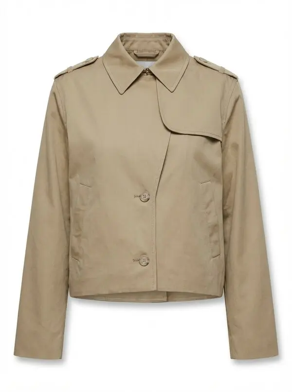 FRAME Button Front Casual Jacket - Nude