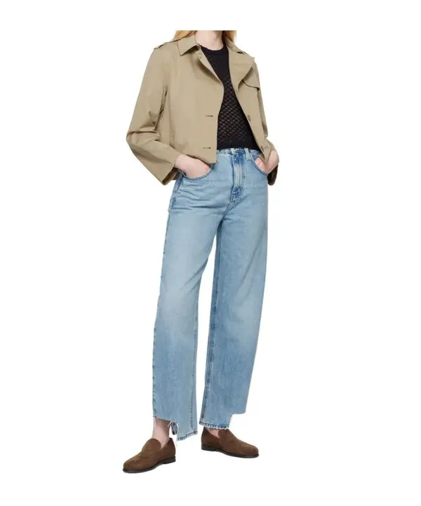 FRAME Button Front Casual Jacket - Nude
