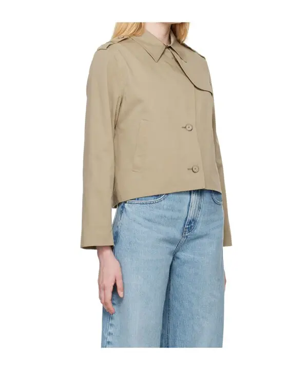 FRAME Button Front Casual Jacket - Nude