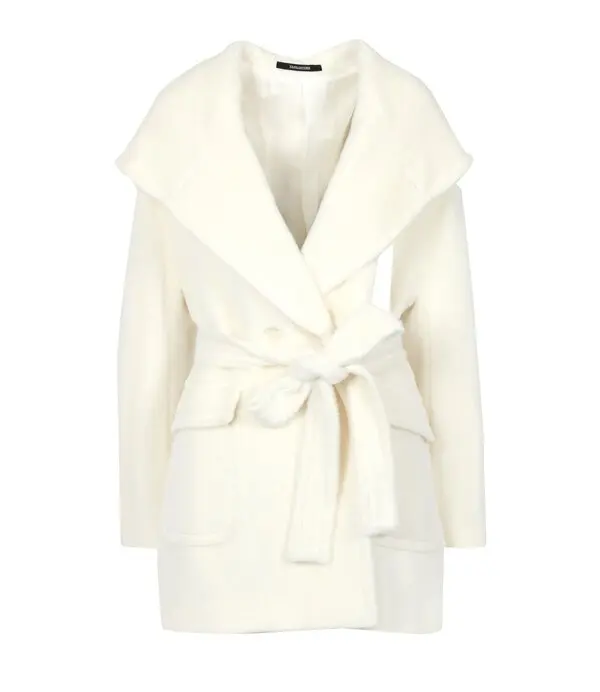 Tagliatore Hooded Waist Coat - White