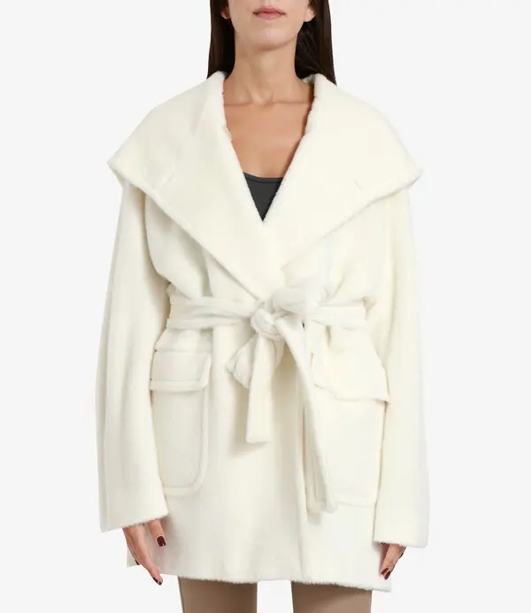 Tagliatore Hooded Waist Coat - White