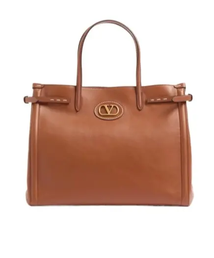Valentino Garavani Vlogo Tote Bag - Tobacco Color