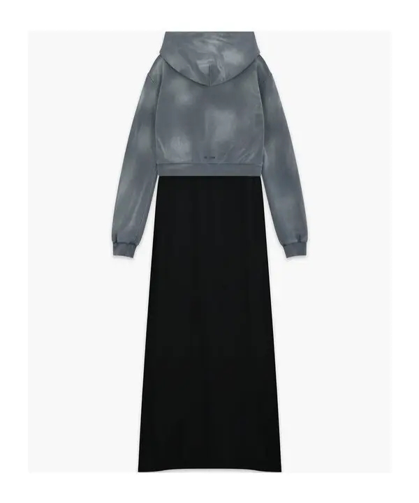 We11Done Layered Hoodie Dress - Black