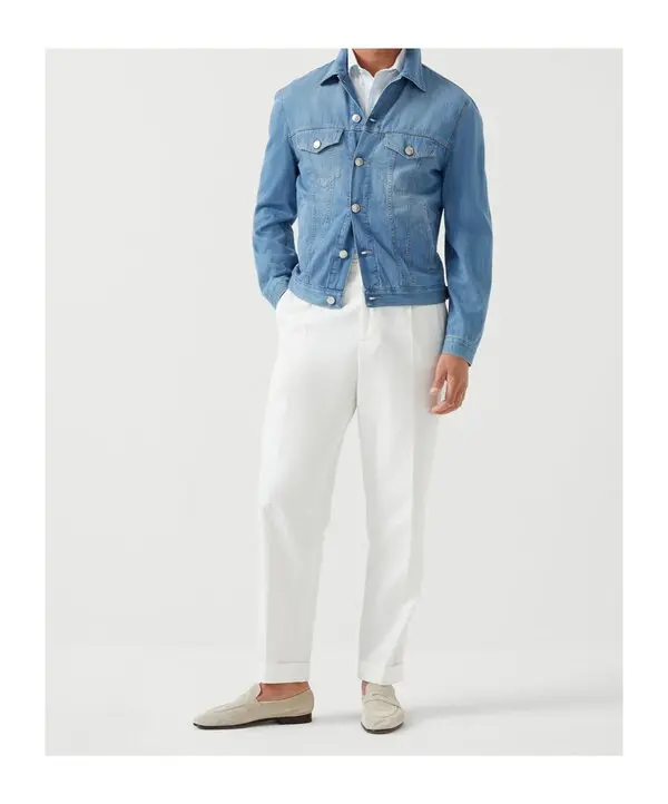 Brunello Cucinelli Casual Style Polo Shirt - Sky-blue
