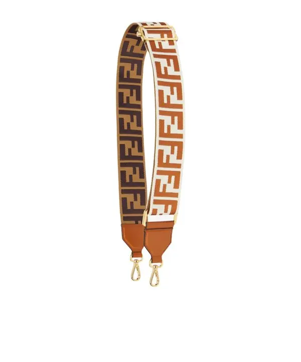 Fendi Logo Pattern Reversible Shoulder Strap