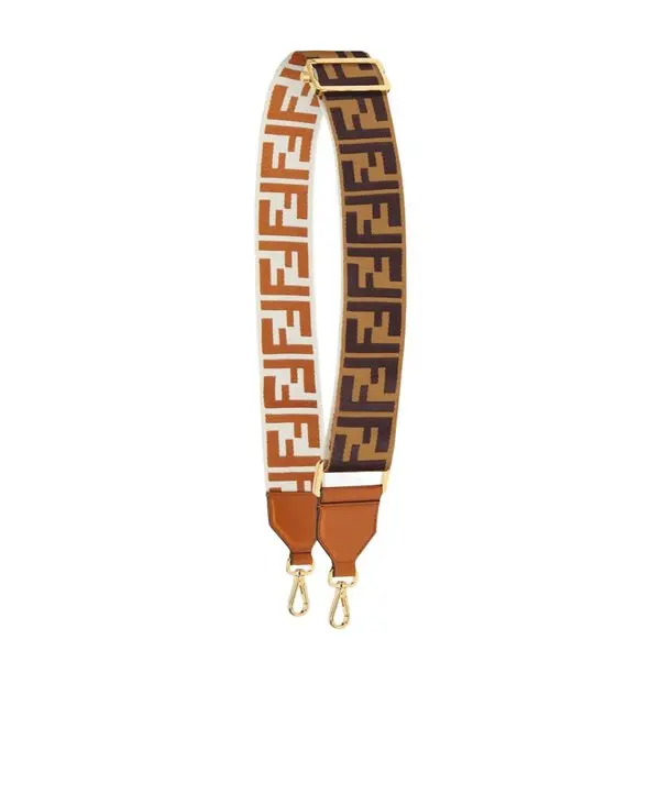 Fendi Logo Pattern Reversible Shoulder Strap