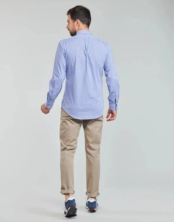 Polo Ralph Lauren Logo Embroidered Striped Shirt - Blue