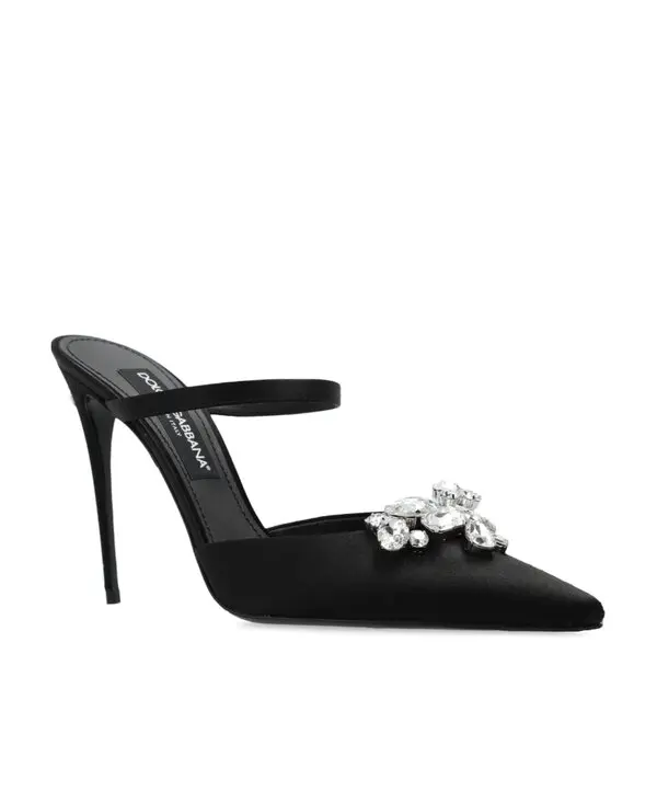 Dolce & Gabbana Embellished Pointed Toe Stiletto Mules