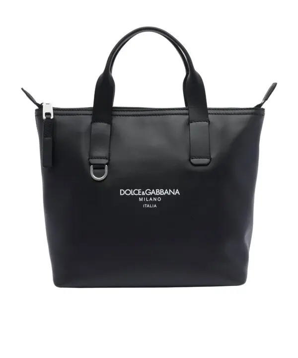 Dolce & Gabbana Logo Printed Small Tote Bag