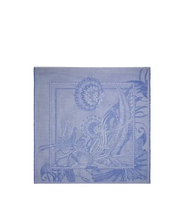 FERRAGAMO Silk And Cashmere Stole - Ocean Blue