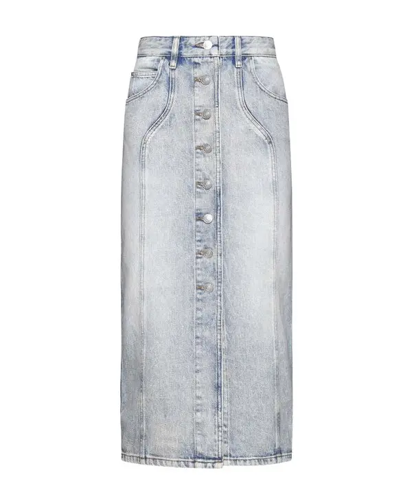 Isabel Marant Étoile Buttoned Midi Skirt - Gray