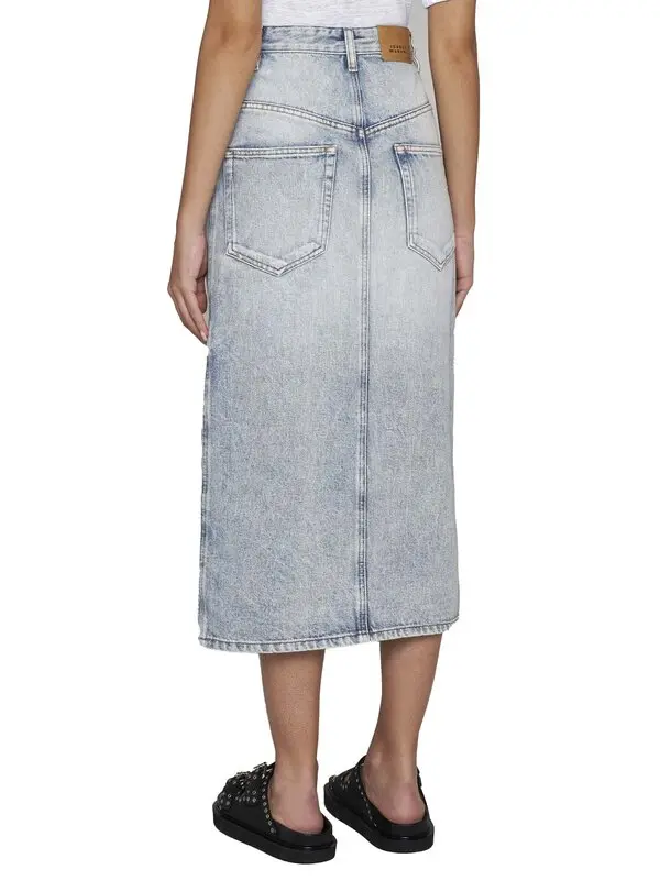 Isabel Marant Étoile Buttoned Midi Skirt - Gray
