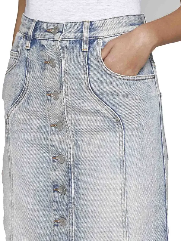 Isabel Marant Étoile Buttoned Midi Skirt - Gray