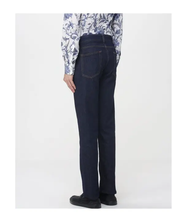 Etro Mid-rise Slim-fit Jeans With Tonal Stitching - Medium Blue