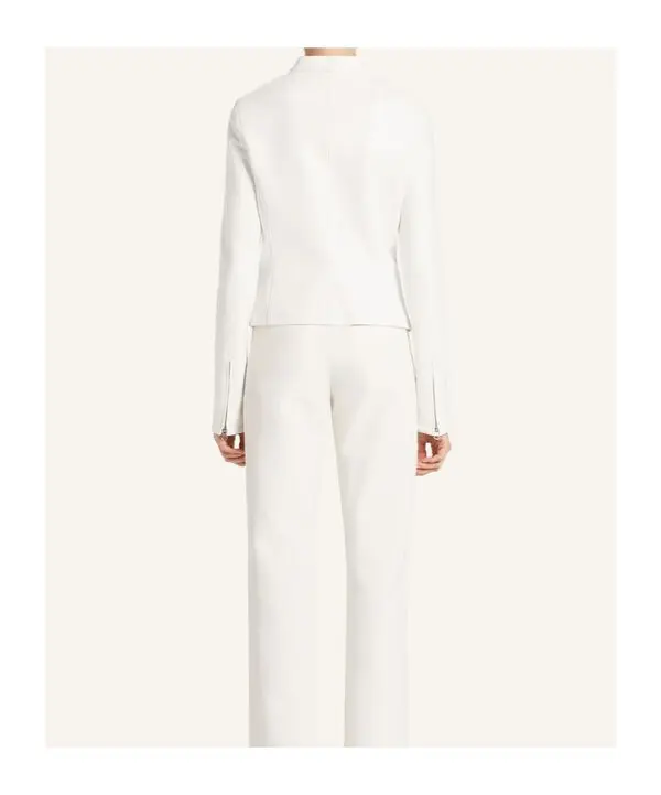 COURREGES Courrèges Cropped Biker Jacket With Embroidered Logo