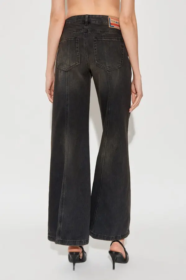 DIESEL® D-akii Wide Leg Jeans - Grey