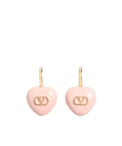 Valentino Garavani Coeur Royal Heart-shaped Earrings - Oro/rosa