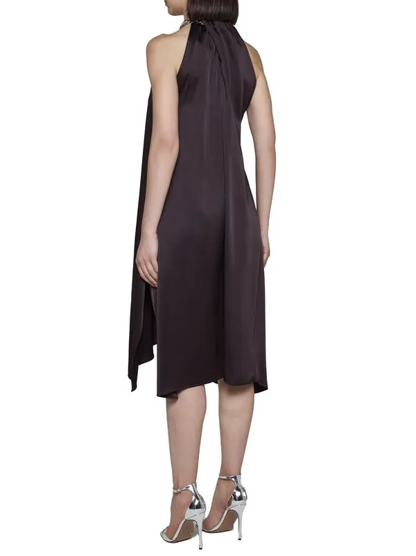 Stella McCartney Halter Neck Dress With Chain Detail - Black