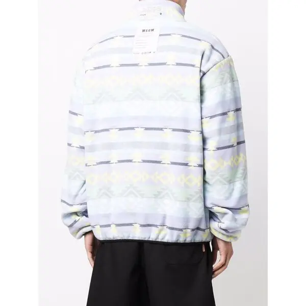 MSGM Abstract Pattern Fleece Jacket - Multicolor