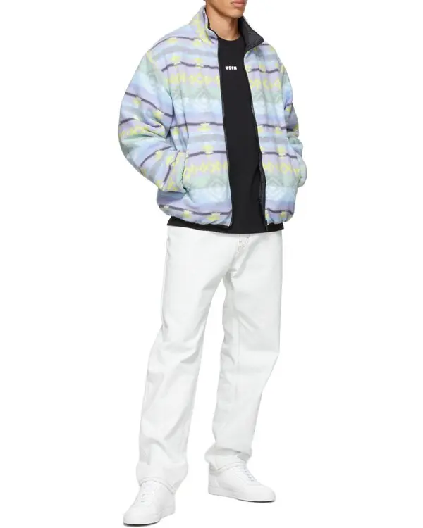 MSGM Abstract Pattern Fleece Jacket - Multicolor