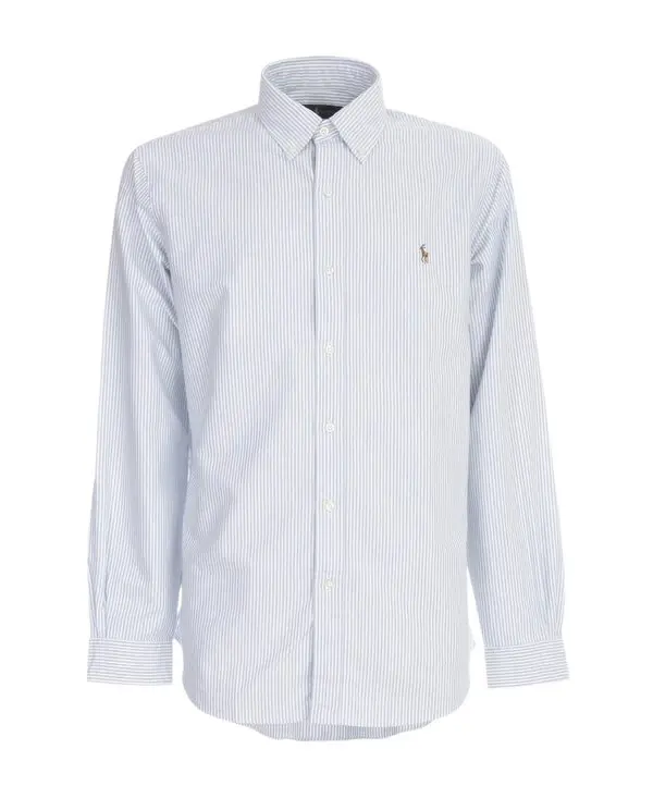 Polo Ralph Lauren Logo Embroidered Curved Hem Shirt - White