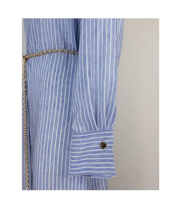 Max Mara Striped Shirt Dress With Belt