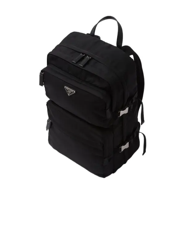 Prada Logo Plaque Zipped Backpack