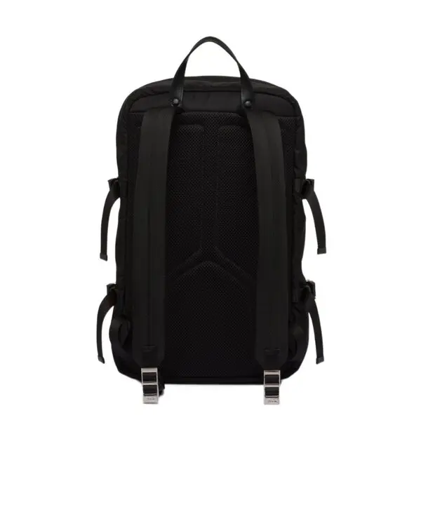 Prada Logo Plaque Zipped Backpack