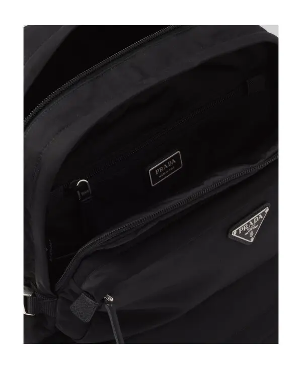 Prada Logo Plaque Zipped Backpack