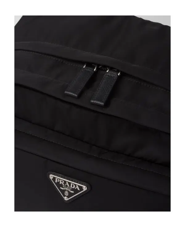 Prada Logo Plaque Zipped Backpack