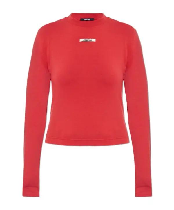 Jacquemus Logo Patch Long-sleeve Top - Red
