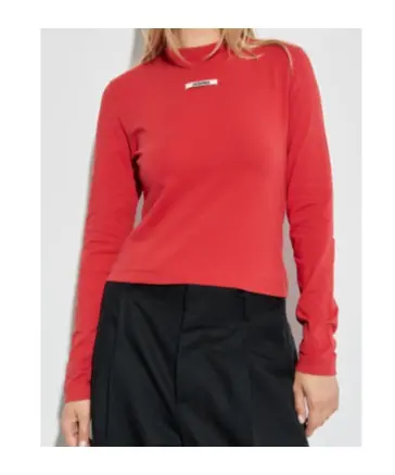 Jacquemus Logo Patch Long-sleeve Top - Red