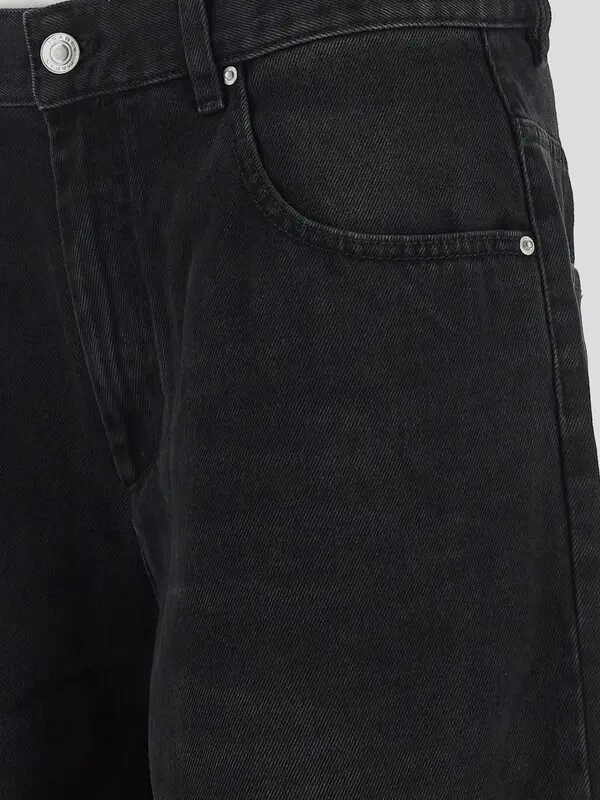 Isabel Marant Étoile Joanny Logo-patch Jeans - Faded Black